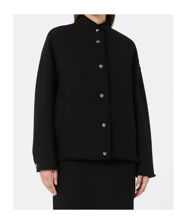 Max Mara Double Jersey Wool Bomber Jacket