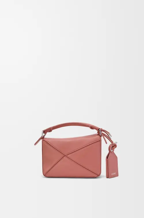 Loewe Mini Featherlight Puzzle Bag In Nappa Lambskin - Blush