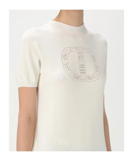 TWINSET Oval T Logo Knitted Top