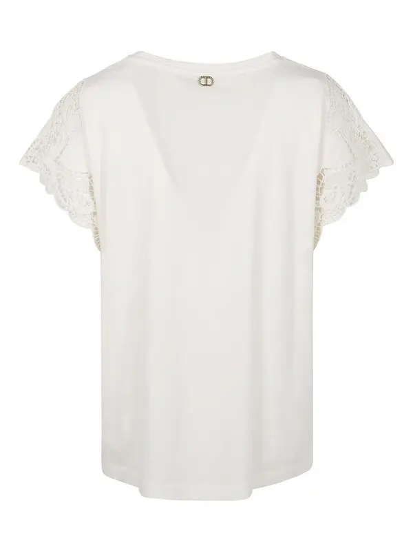 TWINSET Lace Regular Fit T-shirt