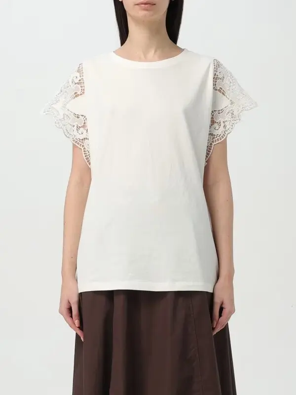 TWINSET Lace Regular Fit T-shirt