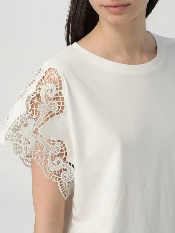 TWINSET Lace Regular Fit T-shirt