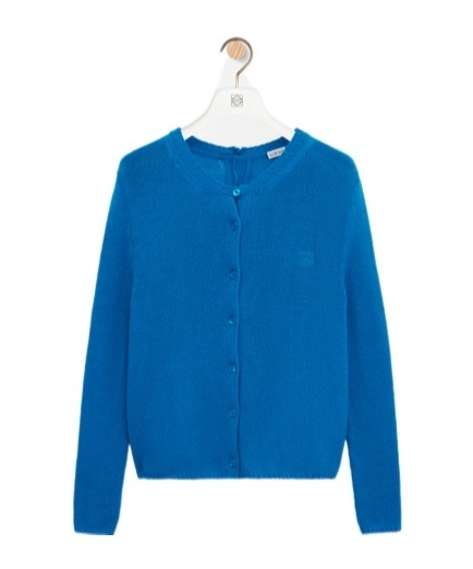 Loewe Cardigan In Cashmere - Turquoise