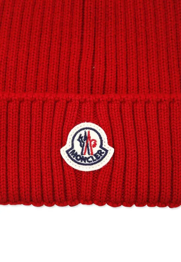 Moncler Logo Patch Beanie