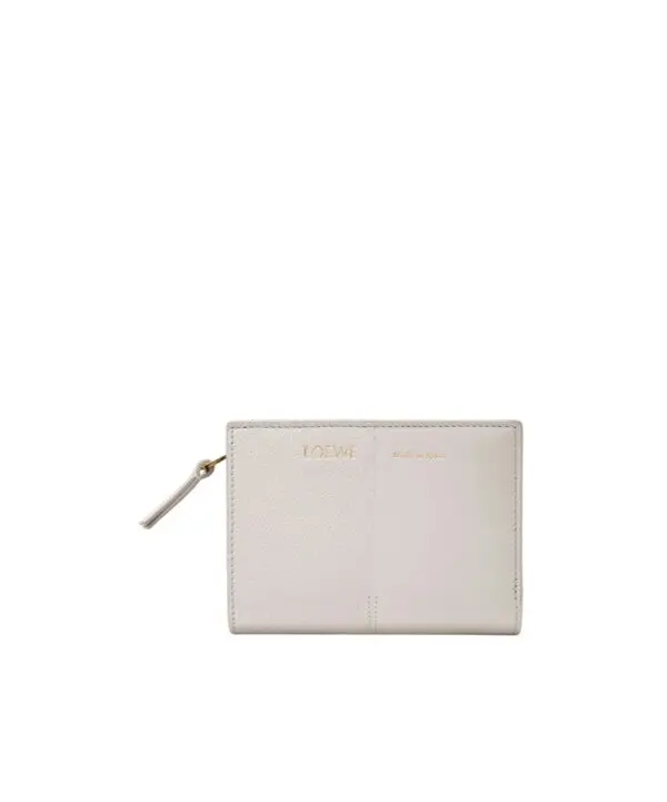 Loewe Duet Compact Wallet In Smooth And Grained Calfskin