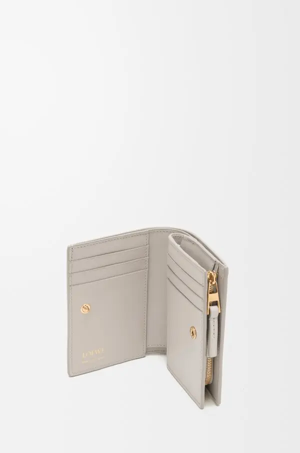 Loewe Duet Compact Wallet In Smooth And Grained Calfskin