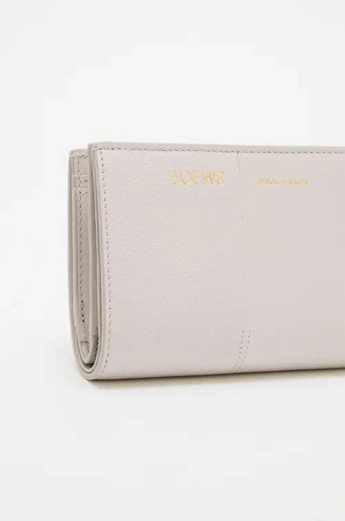 Loewe Duet Compact Wallet In Smooth And Grained Calfskin