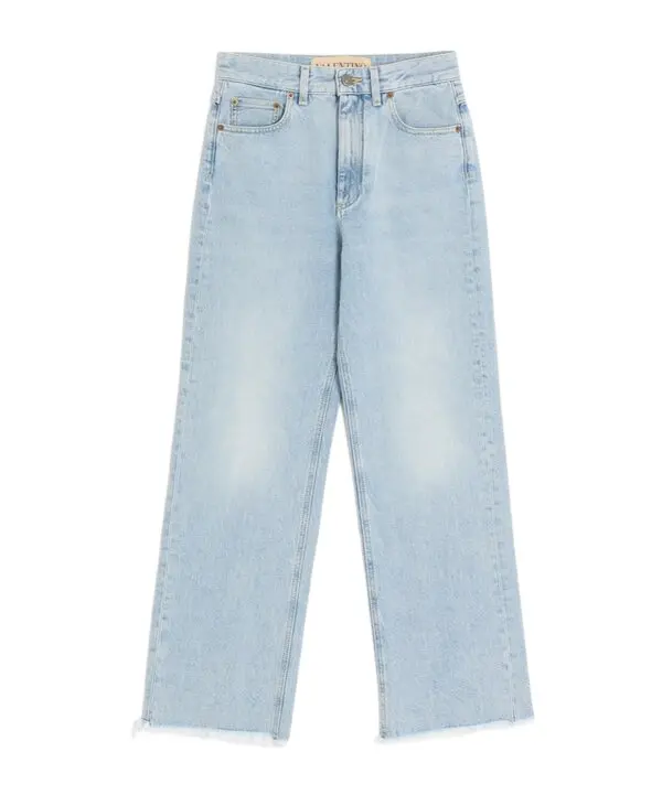 Valentino Garavani Wide Leg Denim Trousers