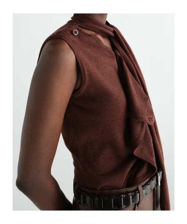 LEMAIRE Asymmetrical Merino Wool Blend Cardigan