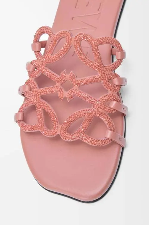 Loewe Petal Anagram Sliders - Face Red