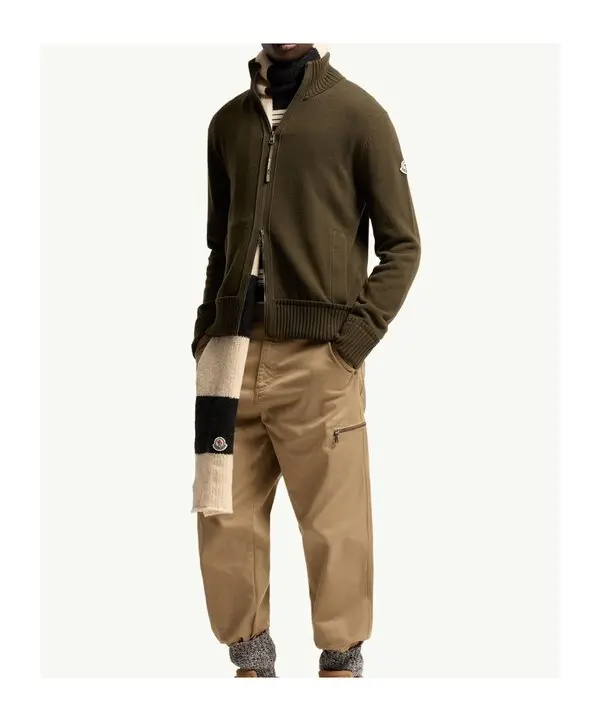 Moncler Cashmere Wool Zip-up Cardigan