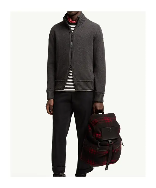 Moncler Cashmere Wool Zip-up Cardigan