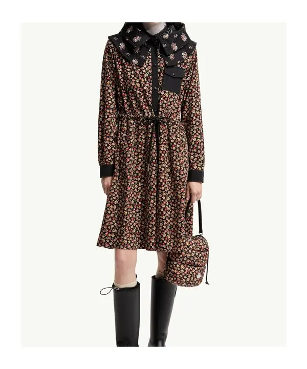 Moncler Printed Corduroy Dress