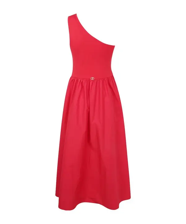 TWINSET One-shoulder Midi Dress