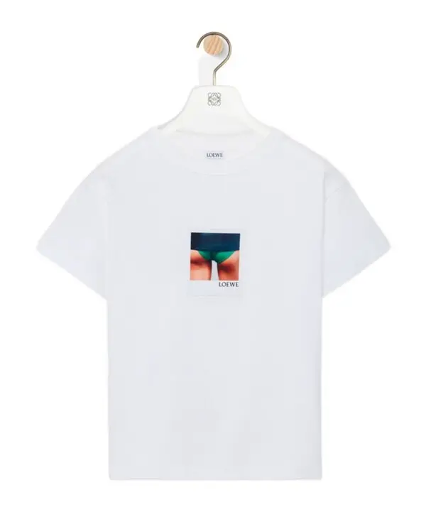 Loewe Regular Fit T-shirt With Logo Detail - White