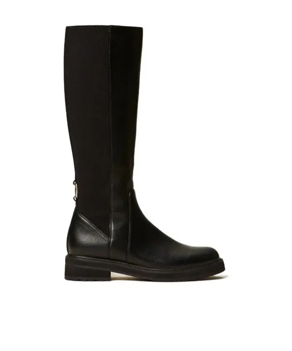 TWINSET Knee-high Boots With Gold-tone Clasp