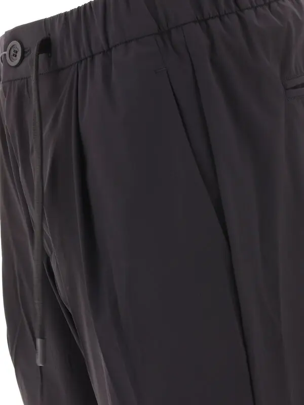 Herno Drawstring Waist Trousers - Black