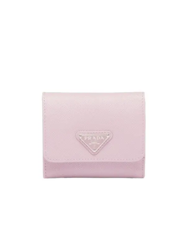 Prada Small Saffiano Leather Wallet - Pink