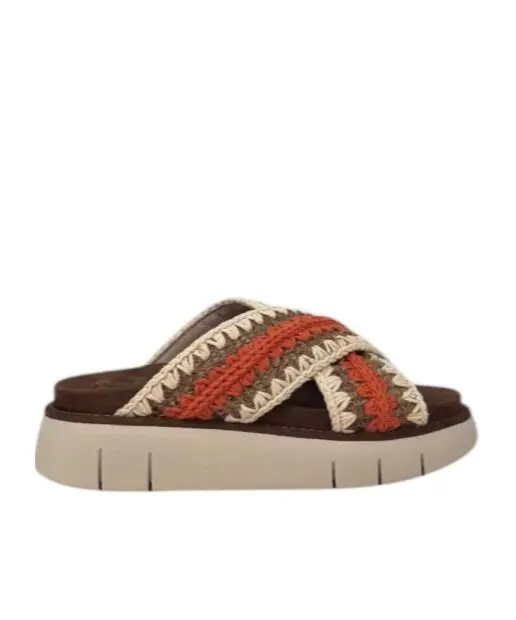 Mou Bounce Woven-strap Flat Sandals