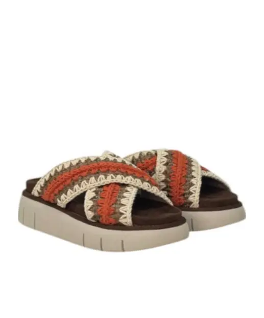 Mou Bounce Woven-strap Flat Sandals