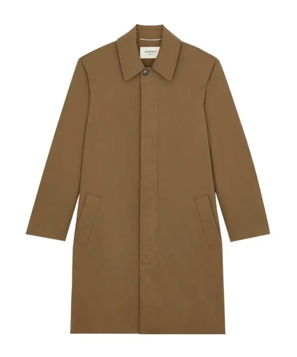 Saint Laurent Padded Single-breasted Coat With Pointed Collar