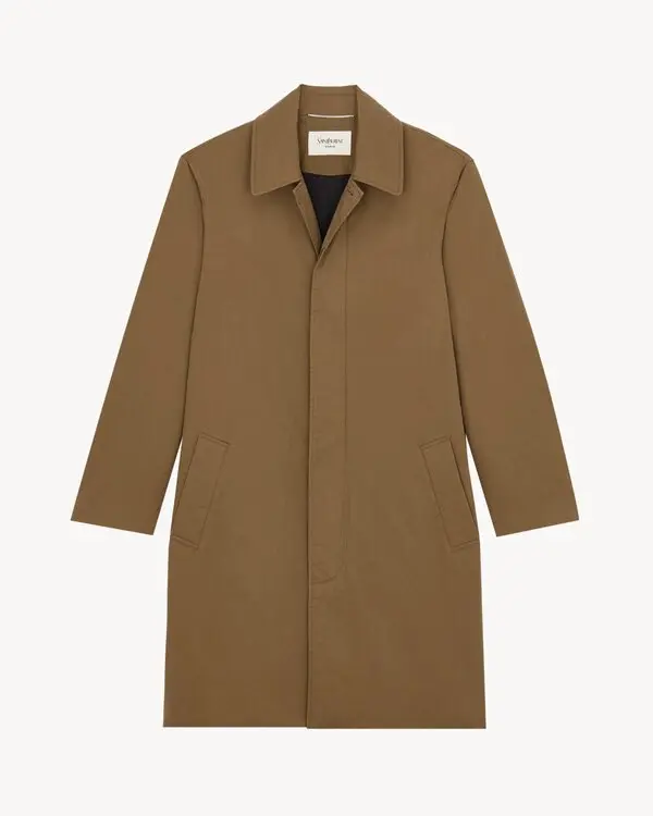 Saint Laurent Padded Single-breasted Coat With Pointed Collar