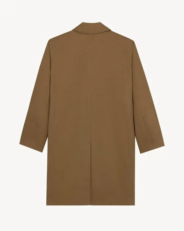 Saint Laurent Padded Single-breasted Coat With Pointed Collar