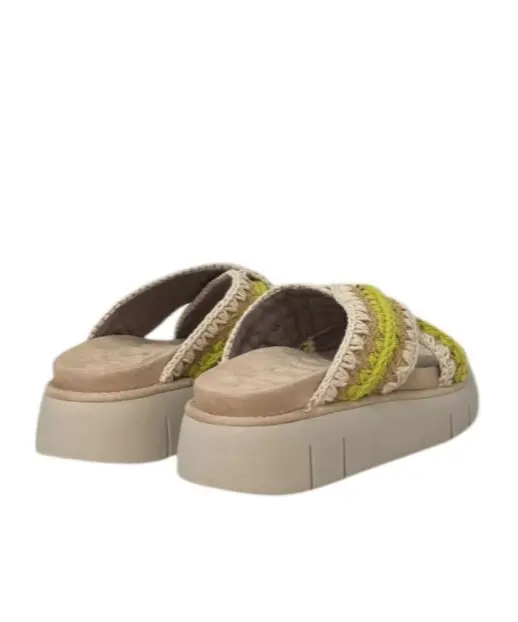 Mou Bounce Platform Sandals With Criss-cross Straps