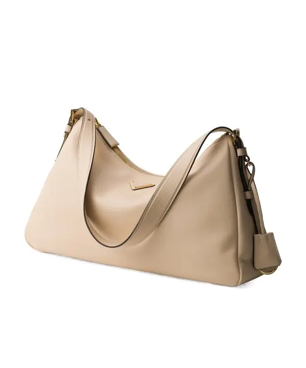 Prada Aimée Large Leather Shoulder Bag