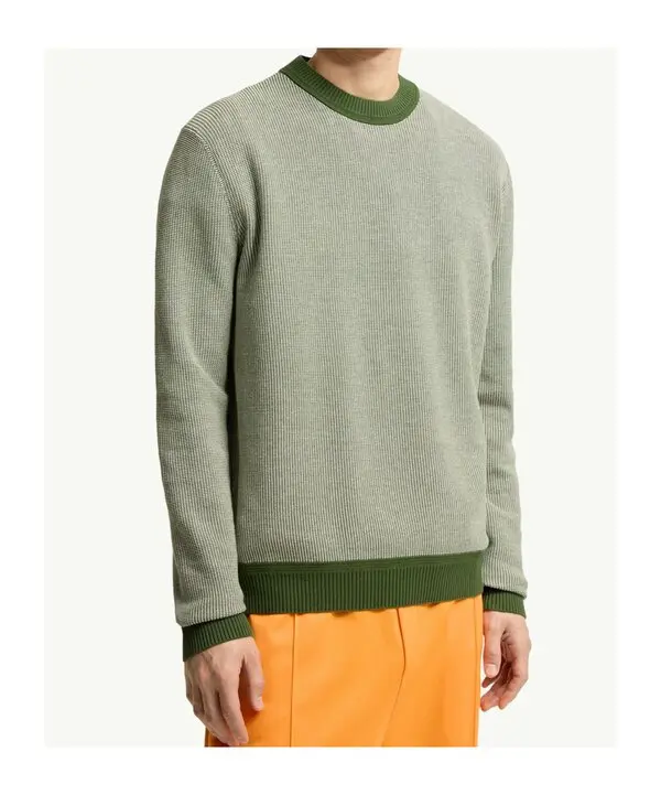 Moncler Leather Logo Cotton Sweater