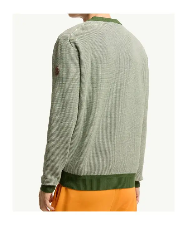 Moncler Leather Logo Cotton Sweater
