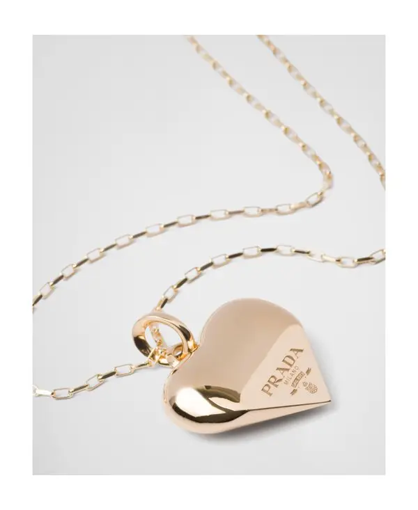 Prada Eternal Gold Medium Pendant Necklace In Gold
