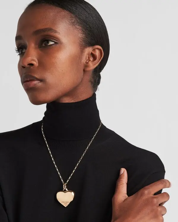 Prada Eternal Gold Medium Pendant Necklace In Gold