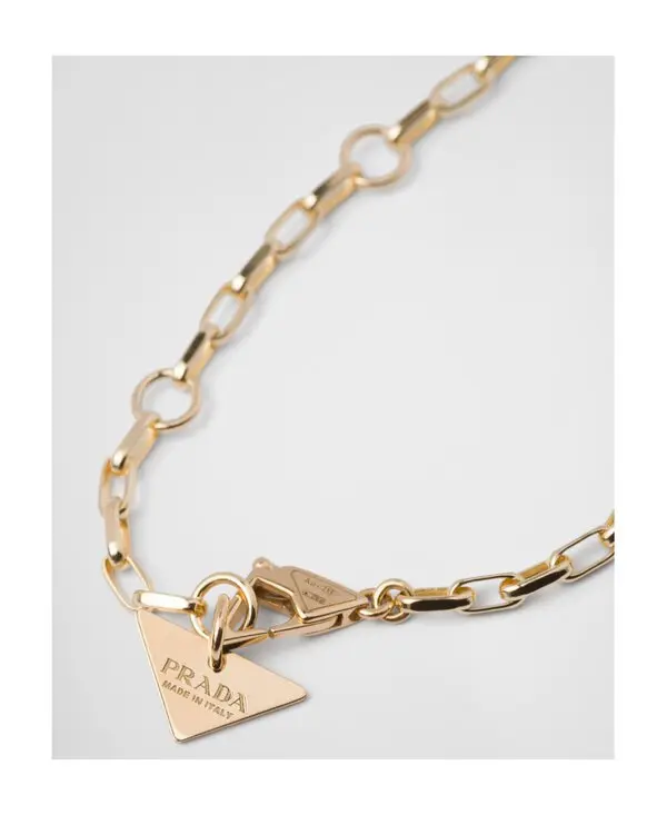 Prada Eternal Gold Medium Pendant Necklace In Gold