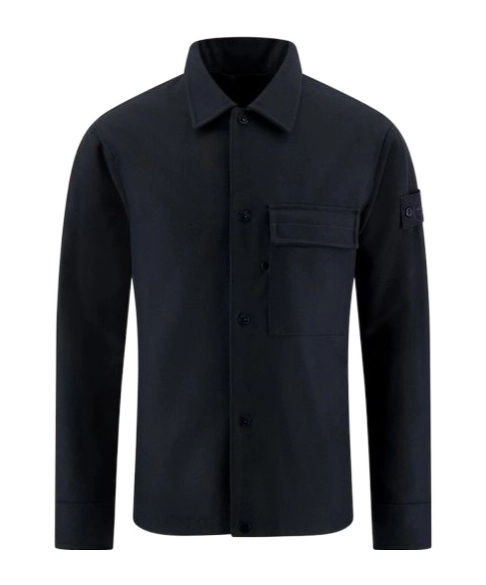 Stone Island Long-sleeved Straight-hem Shirt