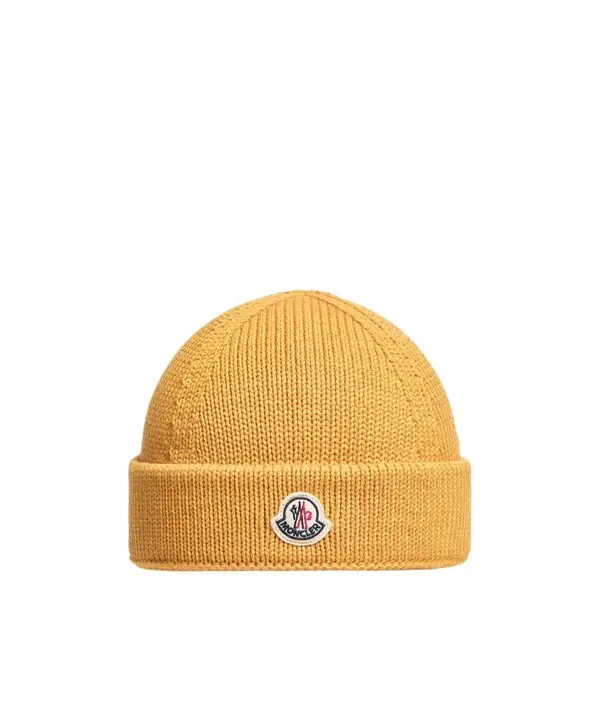 Moncler Cotton Tricot Beanie - Yellow