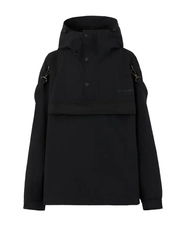 Burberry Oversized Hooded Jacket With Logo Detail