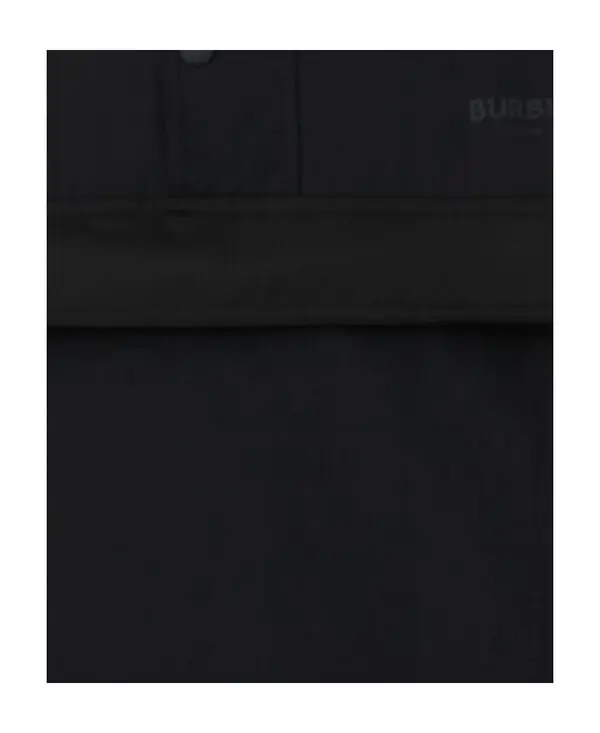 Burberry Oversized Hooded Jacket With Logo Detail