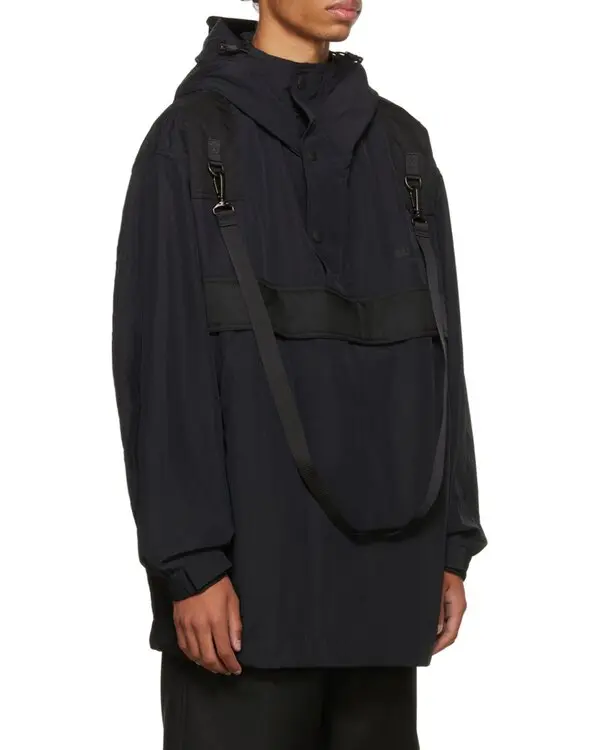 Burberry Oversized Hooded Jacket With Logo Detail