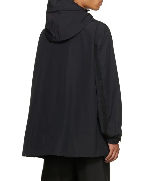 Burberry Oversized Hooded Jacket With Logo Detail