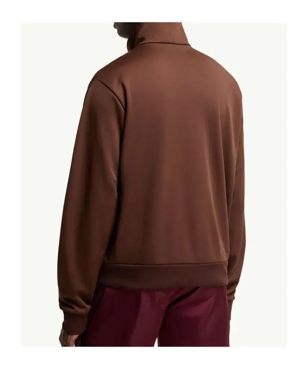 Moncler Topstitched Turtleneck Zip-up Sweatshirt