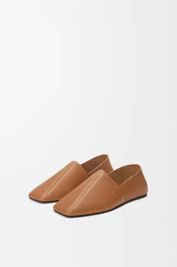 Loewe Square-toe Embossed Slip-on Flats