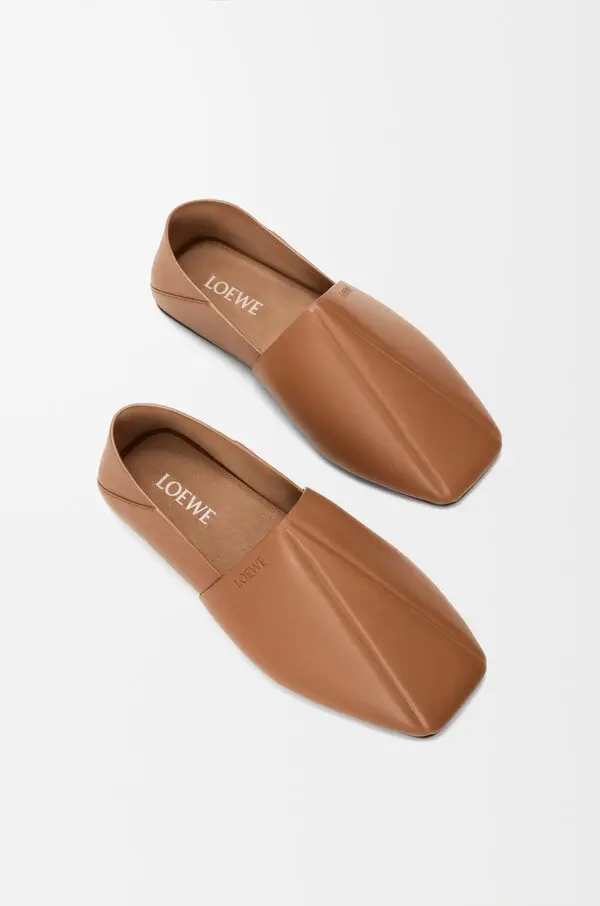 Loewe Square-toe Embossed Slip-on Flats