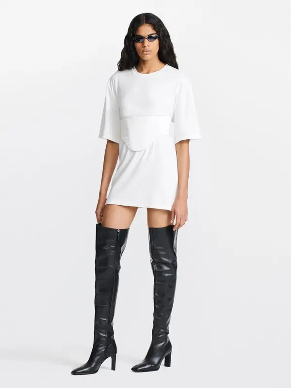 DION LEE Corset-detail Tunic Top