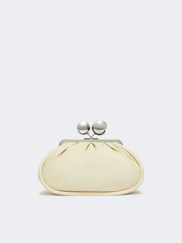 Max Mara Small Milvanew Pleated Ball-embellished Clush Bag