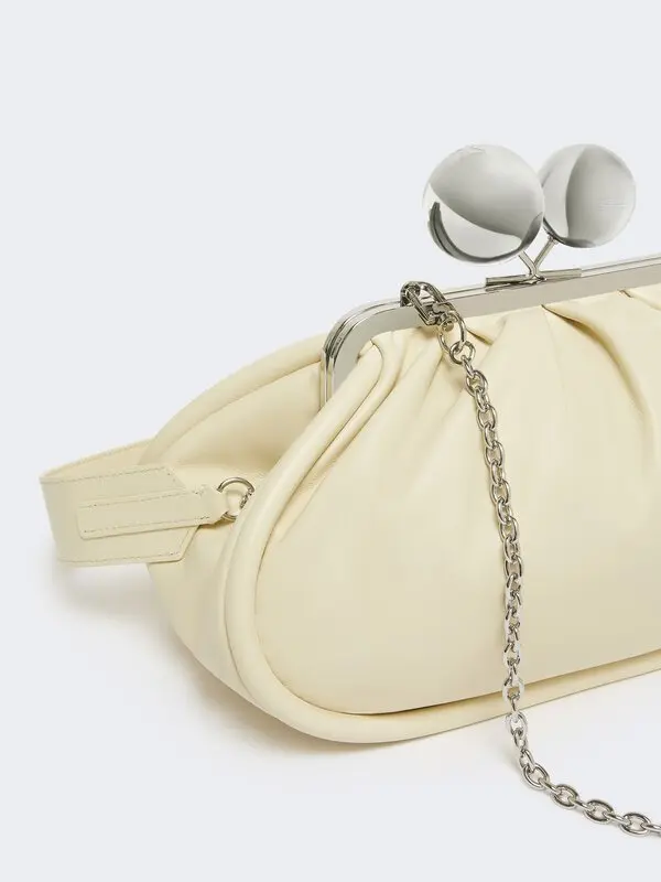 Max Mara Small Milvanew Pleated Ball-embellished Clush Bag