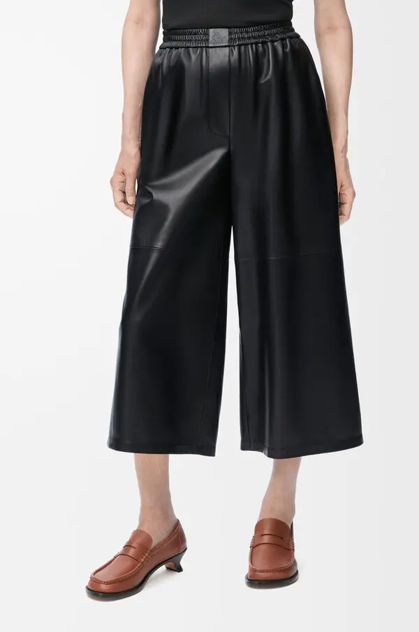 Loewe Cropped Trousers In Nappa Lambskin
