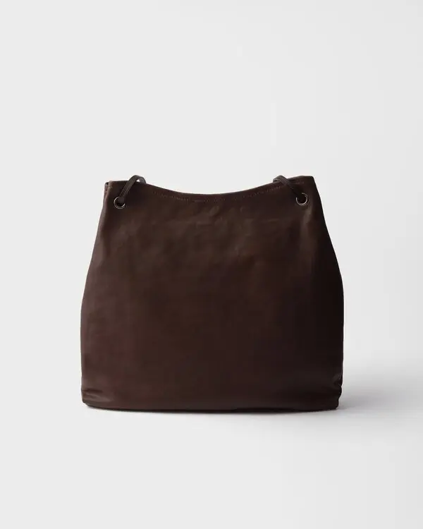 Prada Route Large Leather Bag - Cocoa Brown