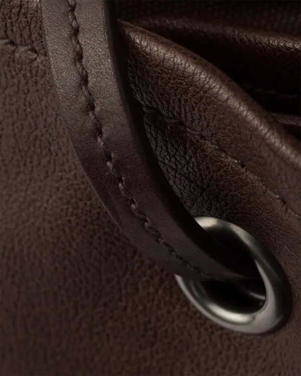 Prada Route Large Leather Bag - Cocoa Brown