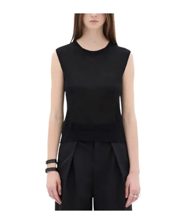 ANN DEMEULEMEESTER Round-neck Knit Vest